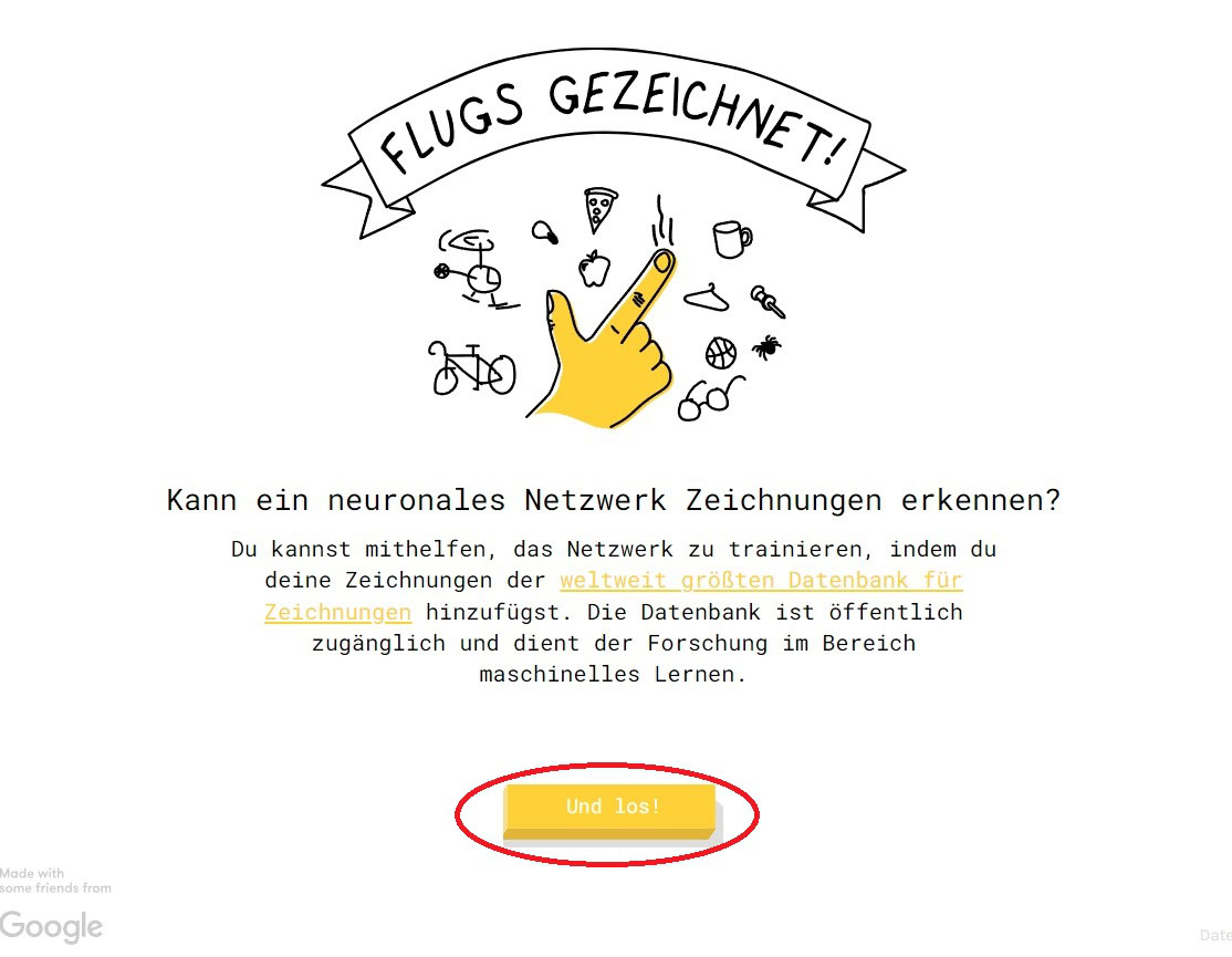 Bilderkennung mit Künstlicher Intelligenz – Quick Draw!